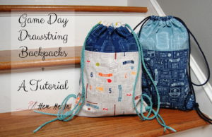 Game Day Drawstring Backpacks + a Tutorial